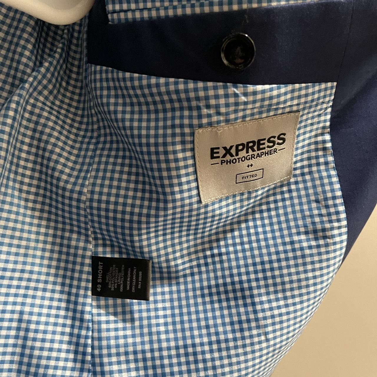 READ CAREFULLY: Express Suit HAS A RIP right beside... - Depop