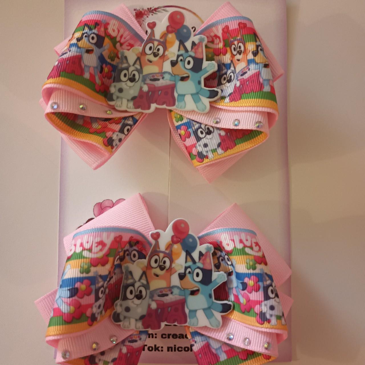 Bluey Hair Bow Set new and handmade #bluey #disney - Depop