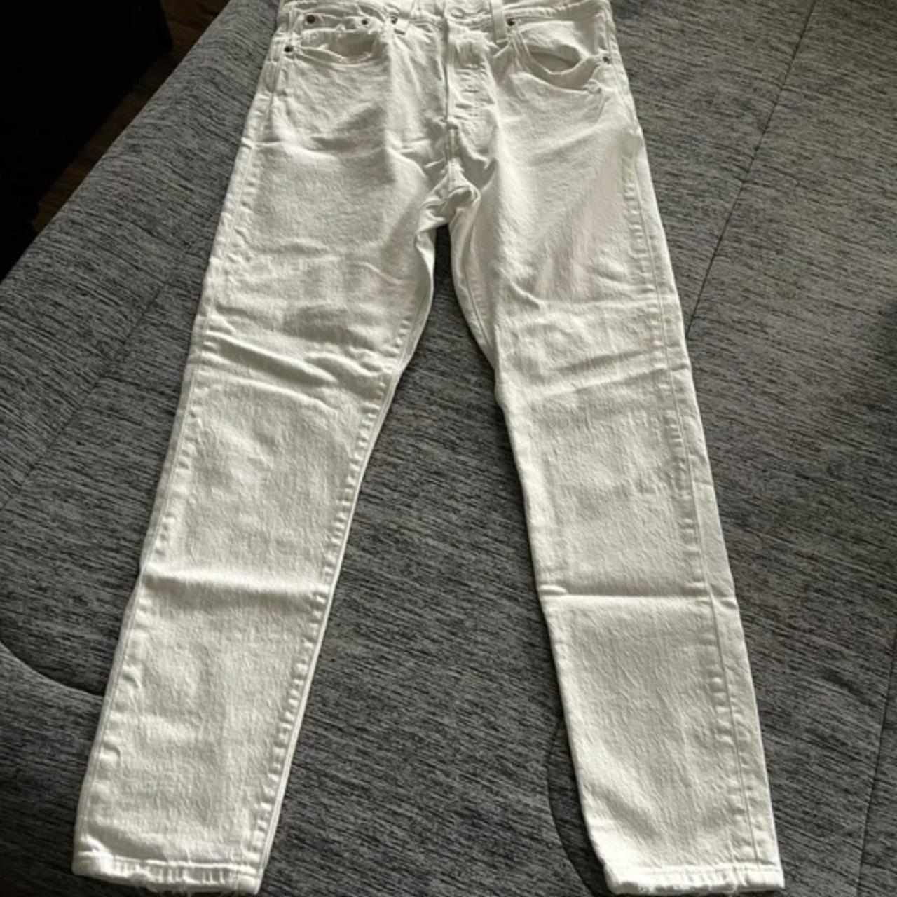 LEVIS WHITE JEANS Levi’s white high waisted jeans,... - Depop