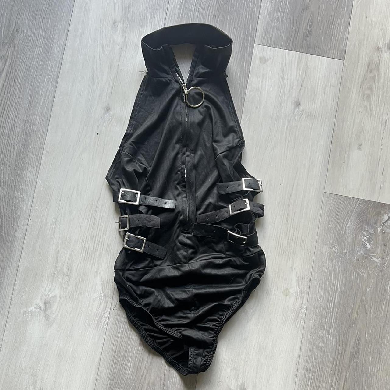 goth halter with collar size medium cat woman body... | Depop