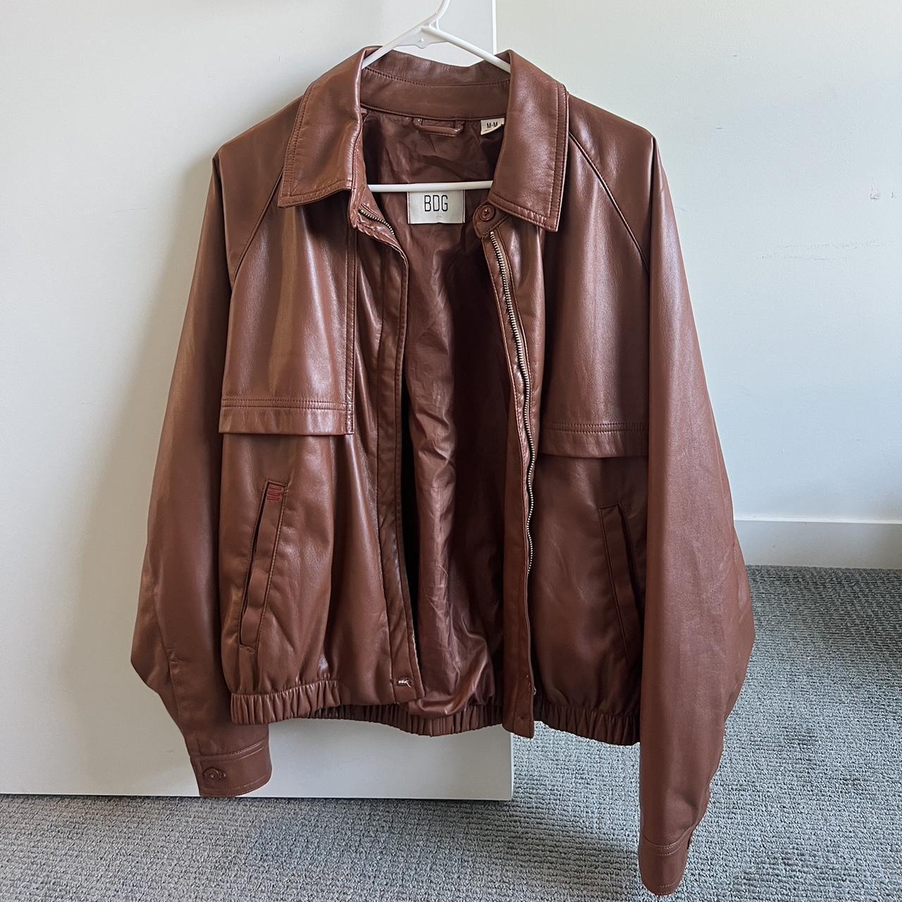 Urban Outfitters Leather Jacket Size M - Depop