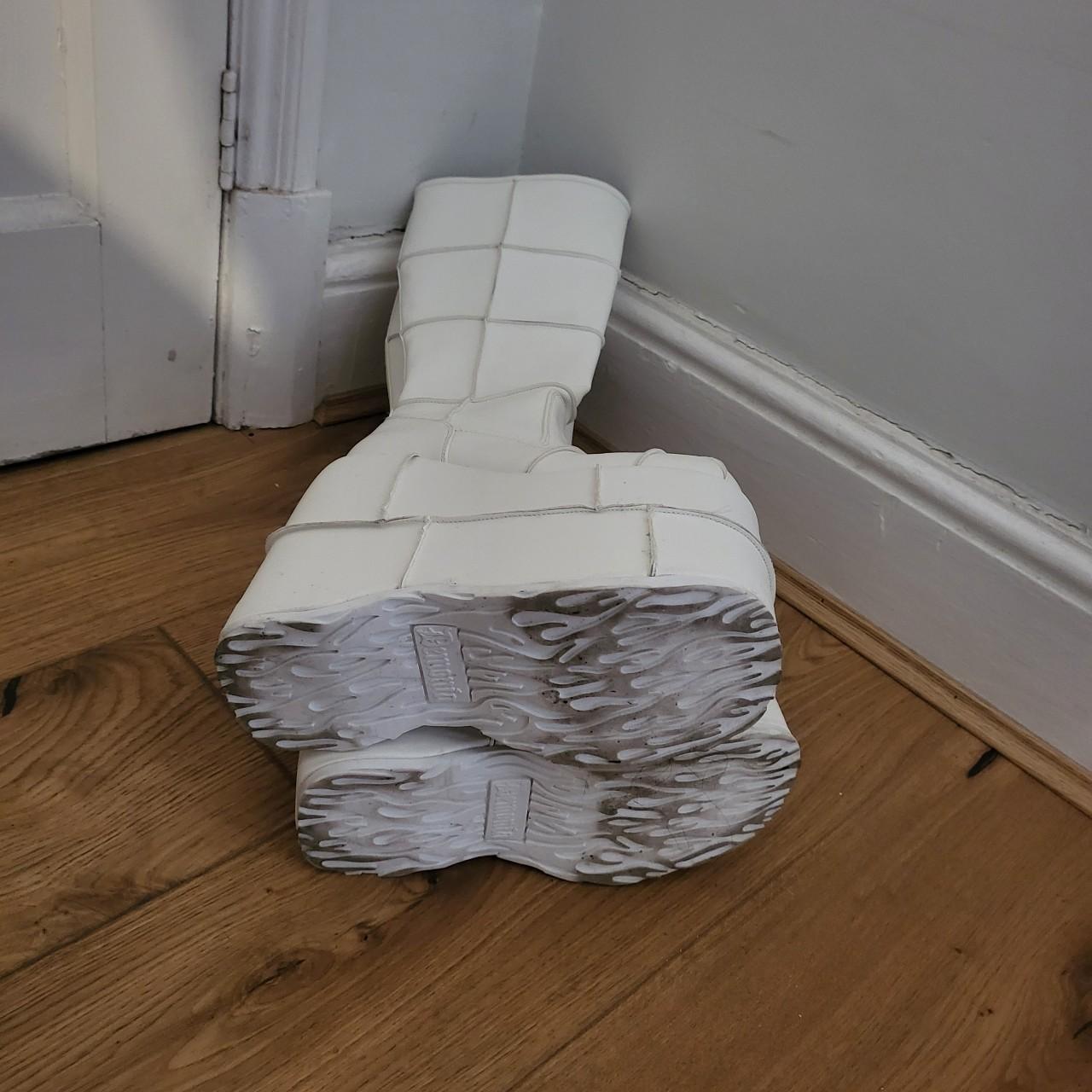 Demonia Women's White Boots | Depop