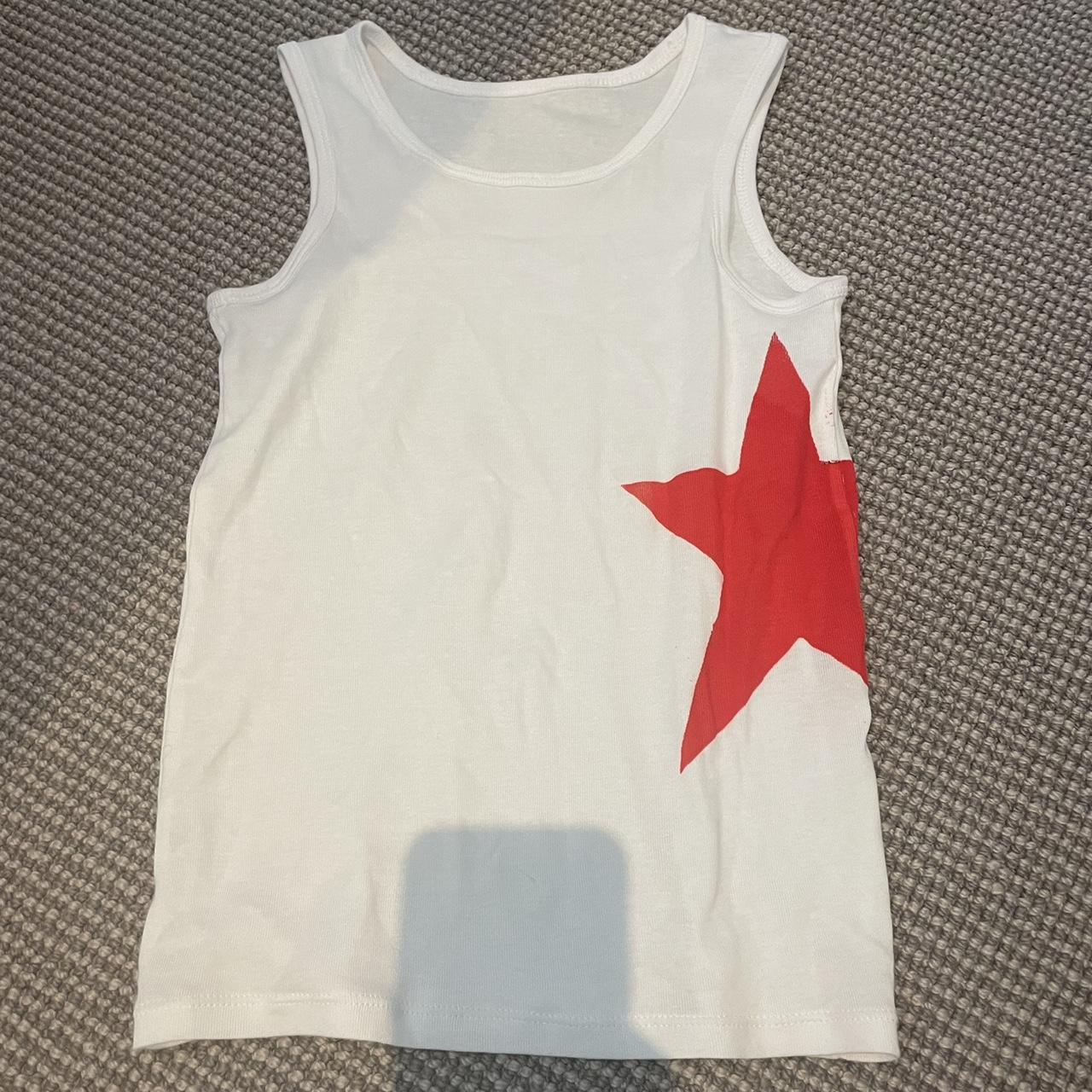 Trendy and cute star tank top. Never worn. So cute... - Depop