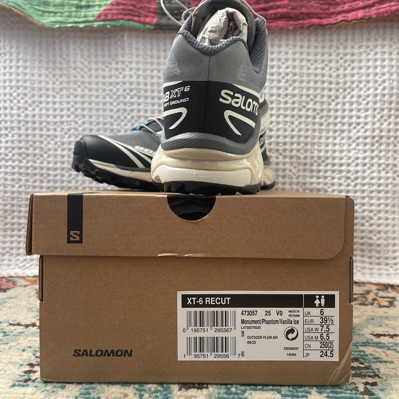 Salomon Women's Grey and Black Trainers | Depop