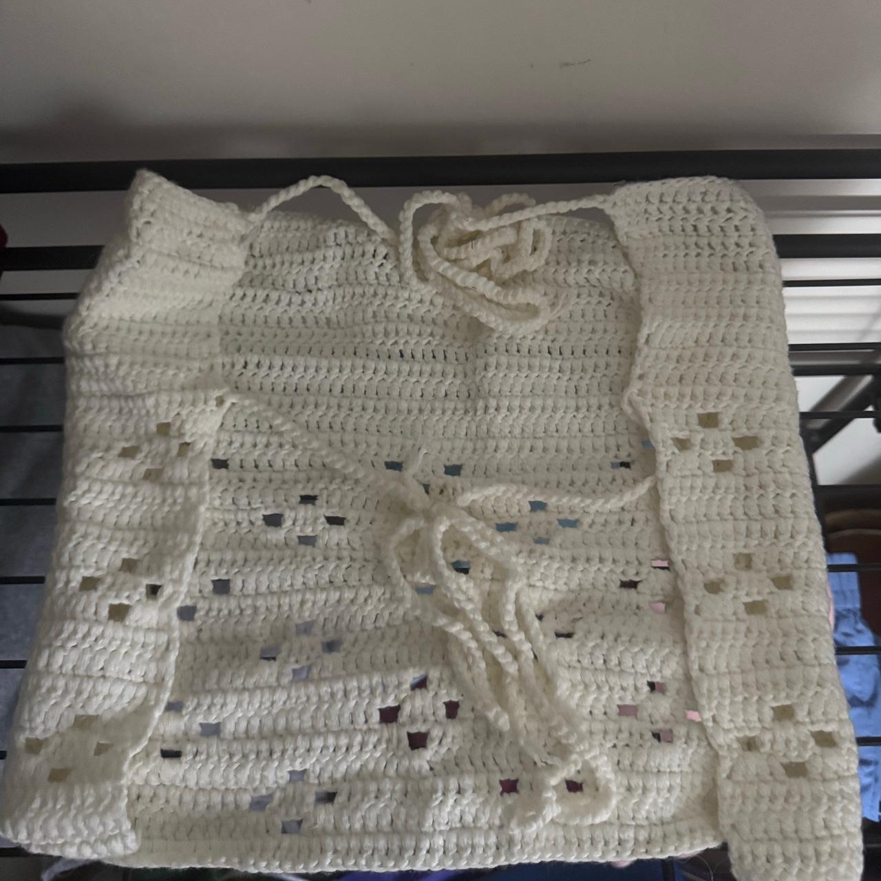 edikted crochet backless top medium worn once... | Depop