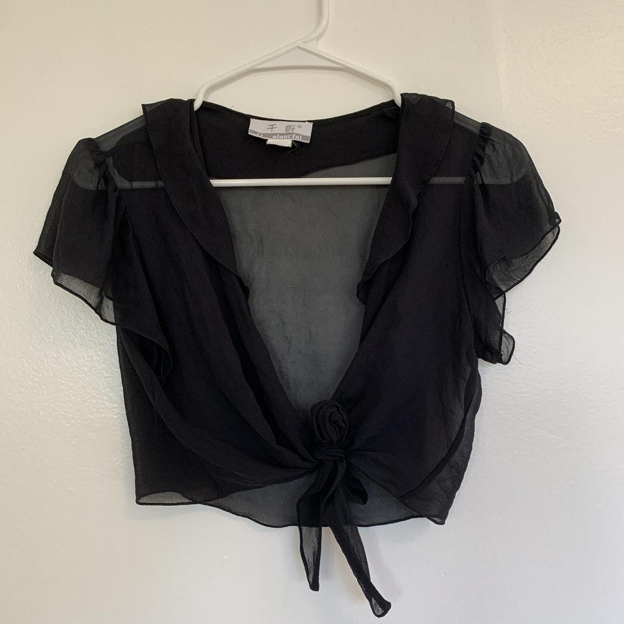 Vintage silk ruffle bolero Beautiful sheer fabric... - Depop