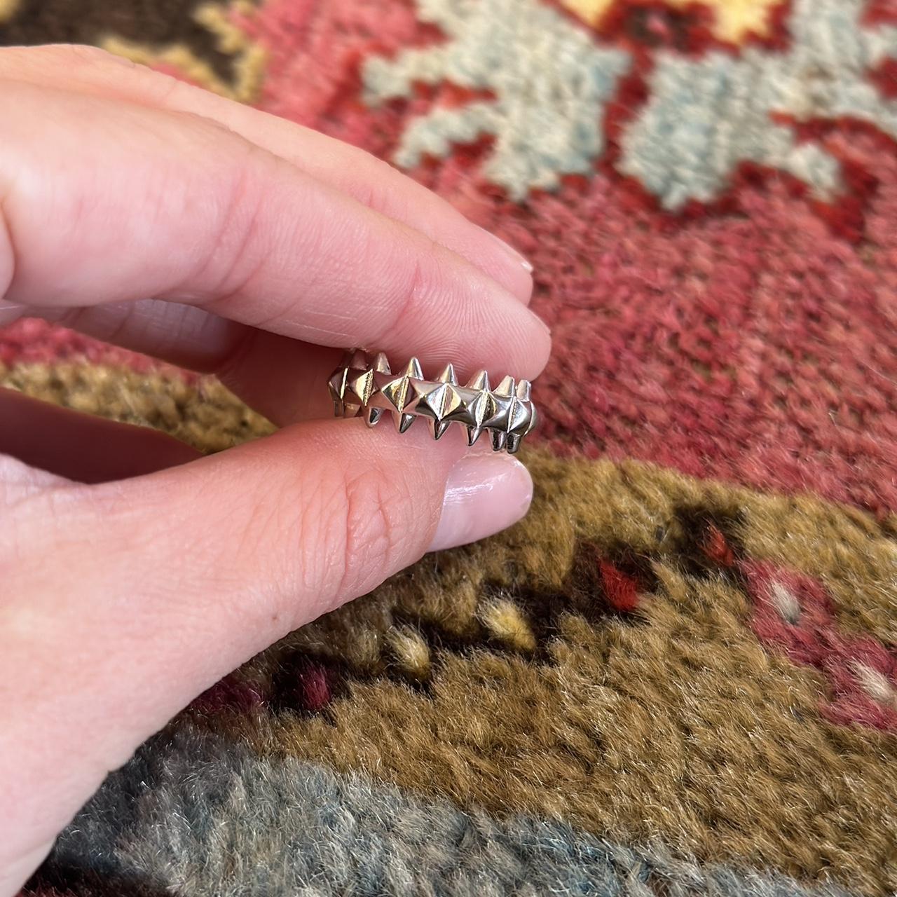 Beautiful real silver ring. The color will not... - Depop