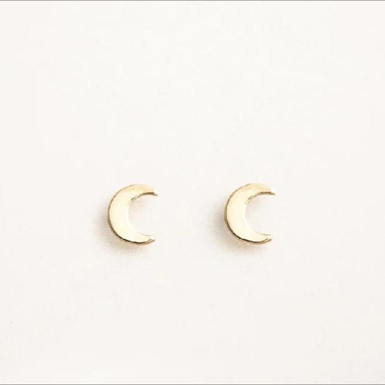 Mejuri Gold Moon Stud Earrings Women s Jewelry