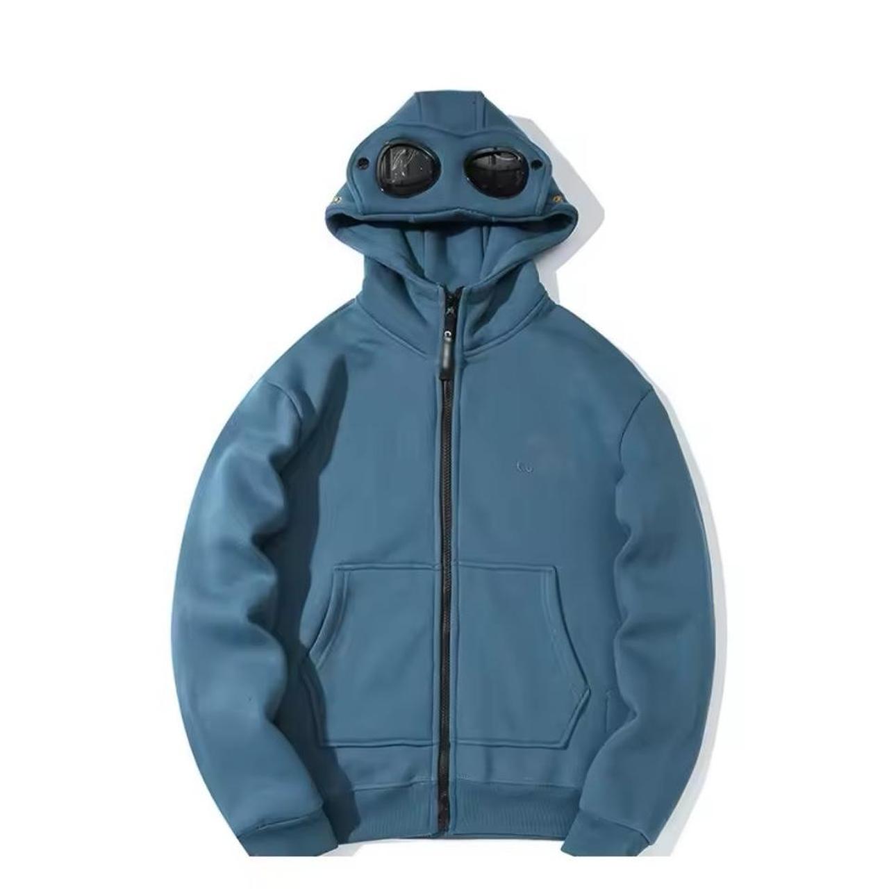 Blue CP Company hoodie with goggles #CPCompany... - Depop