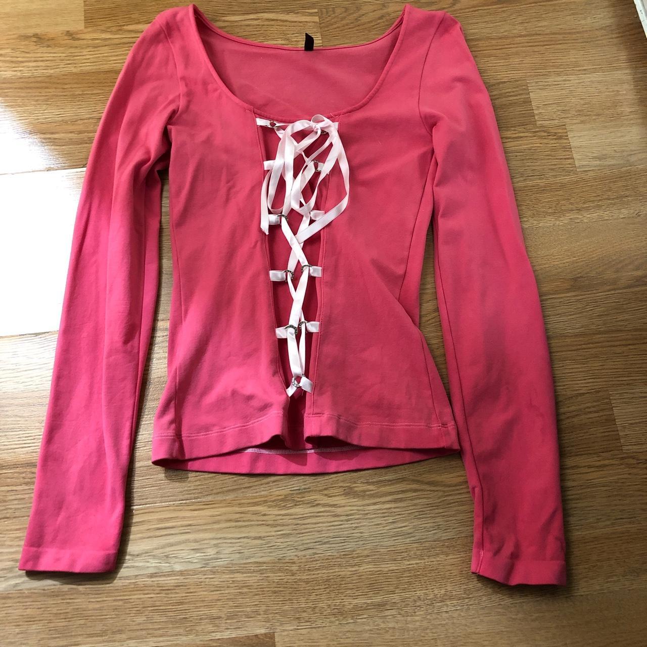 DEPOP PAYMENT ONLY Pink ribbon bow balletcore corset... - Depop