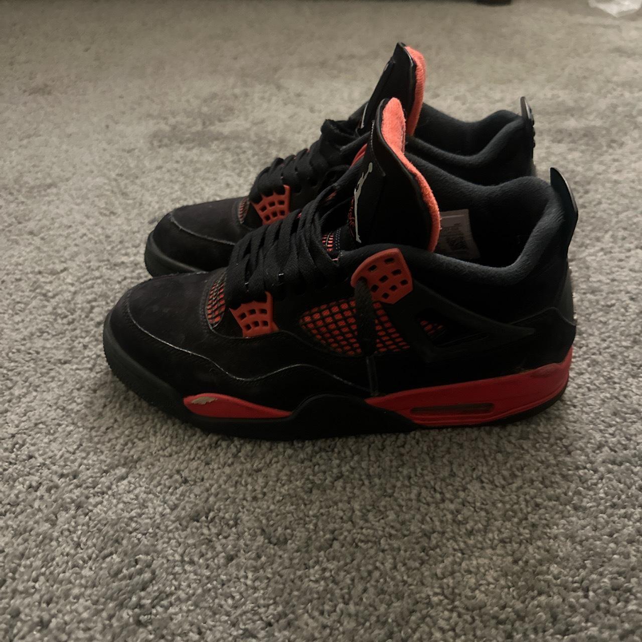 Red thunders, Jordan 4s comes wit box condition 8/10 - Depop
