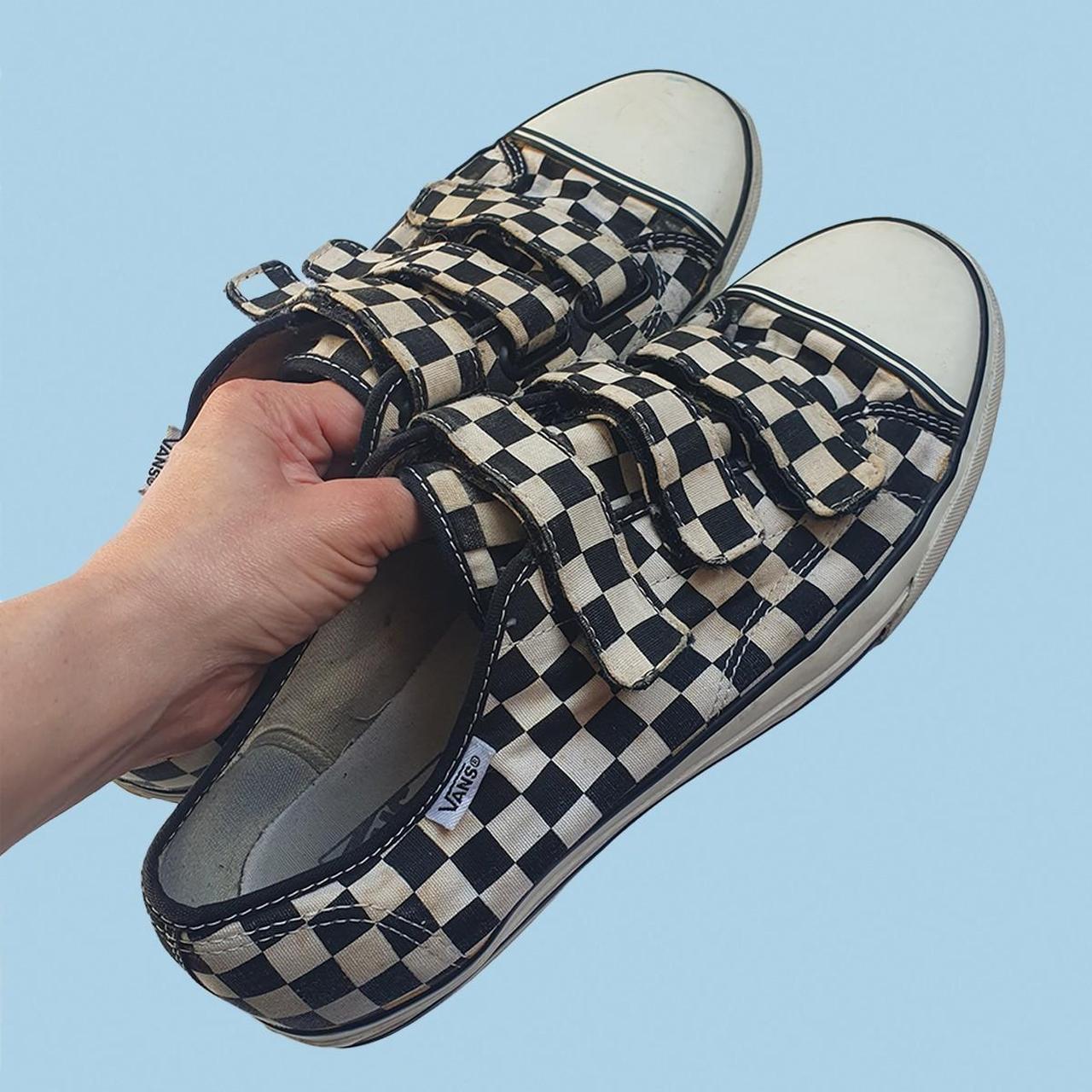 Vans Prison Issue Velcro Classic Checkerboard... - Depop