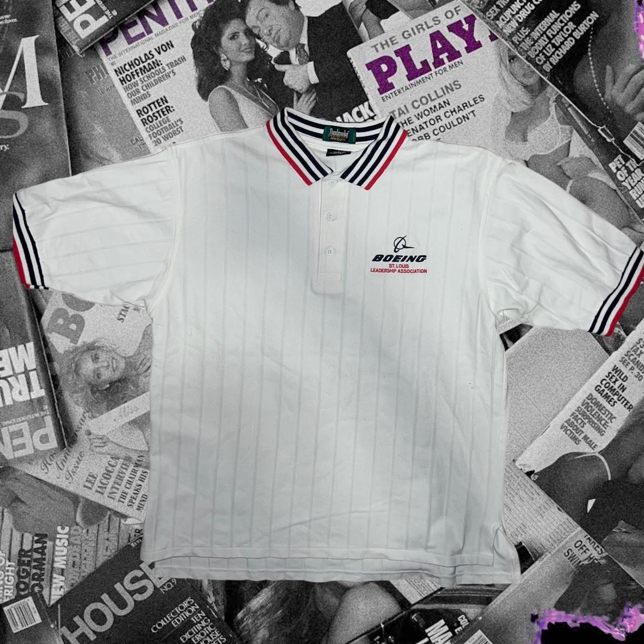 White Dunbrook Distinctive Images Boeing Polo Pilot... - Depop