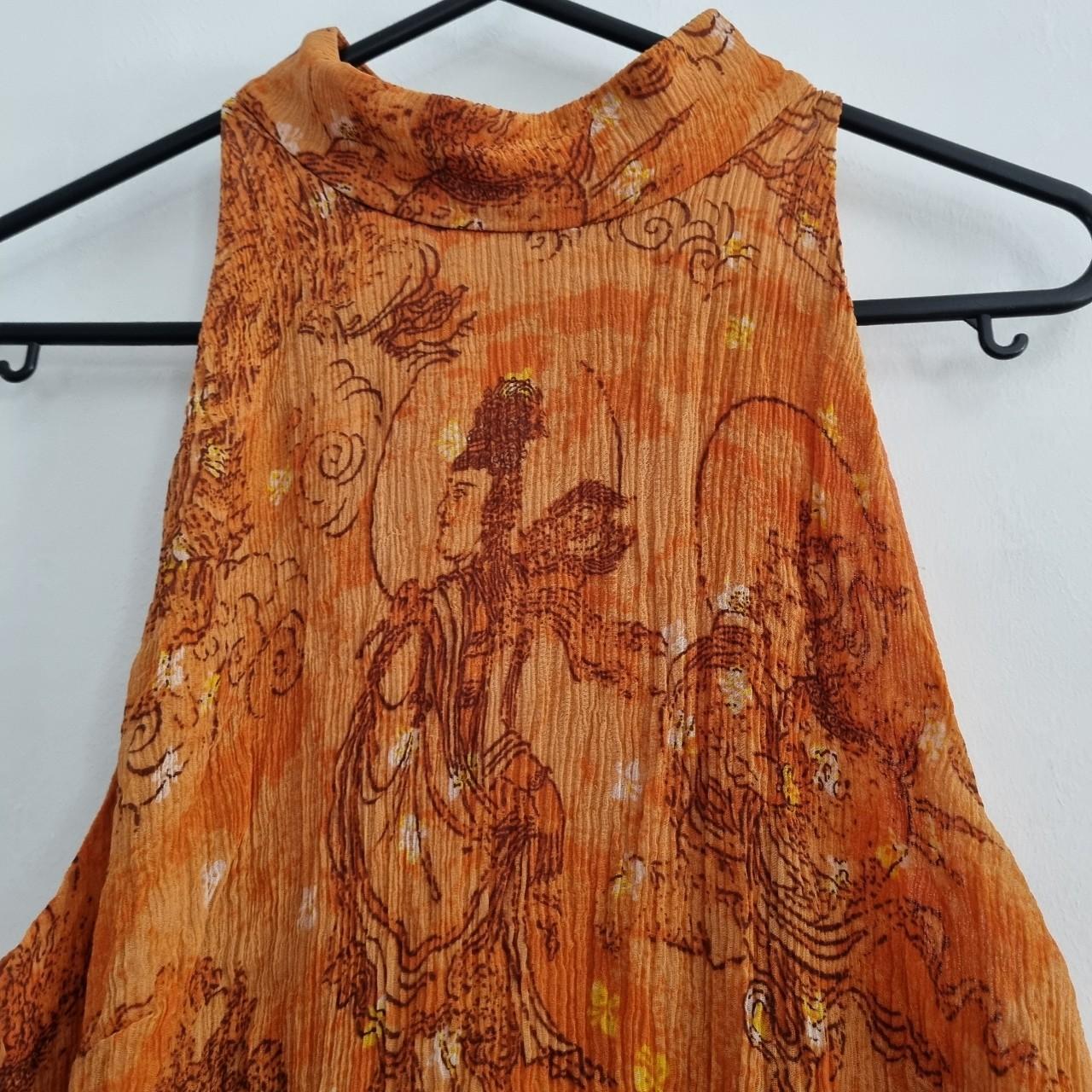 Incredible vintage Shanghai Tang silk singlet in... | Depop