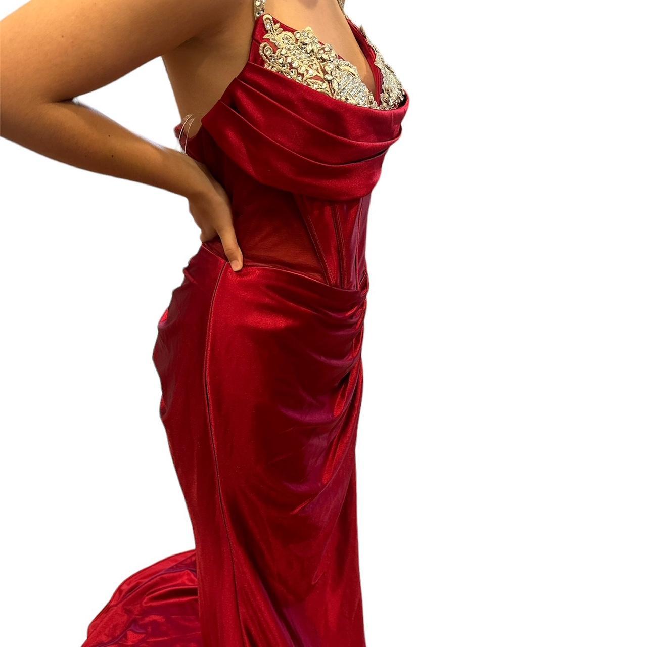 Burgundy red dress Perfect for prom wedding any... - Depop