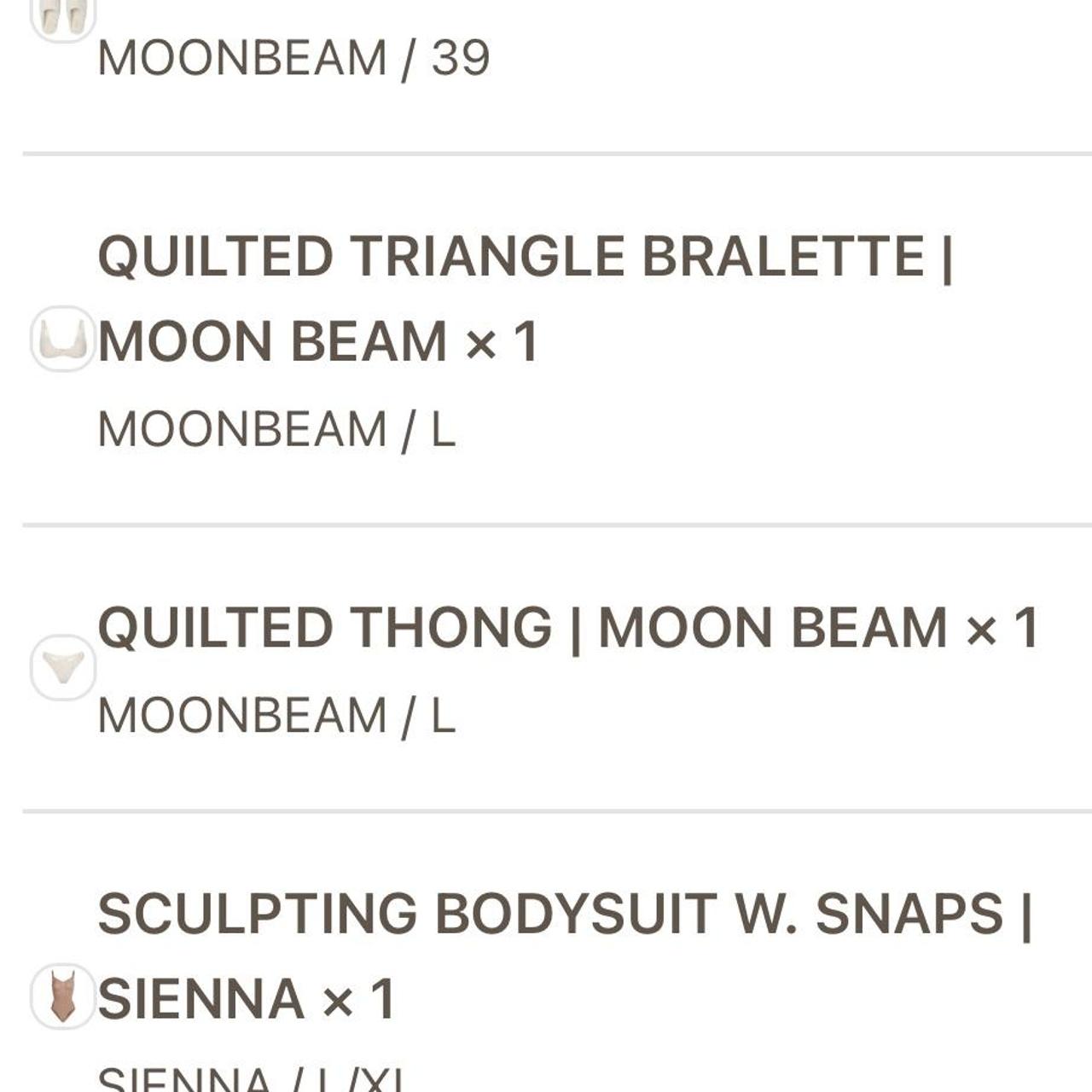 BRAND NEW SKIMS QUILTED MOON BREAM BRA AND KNICKERS... - Depop