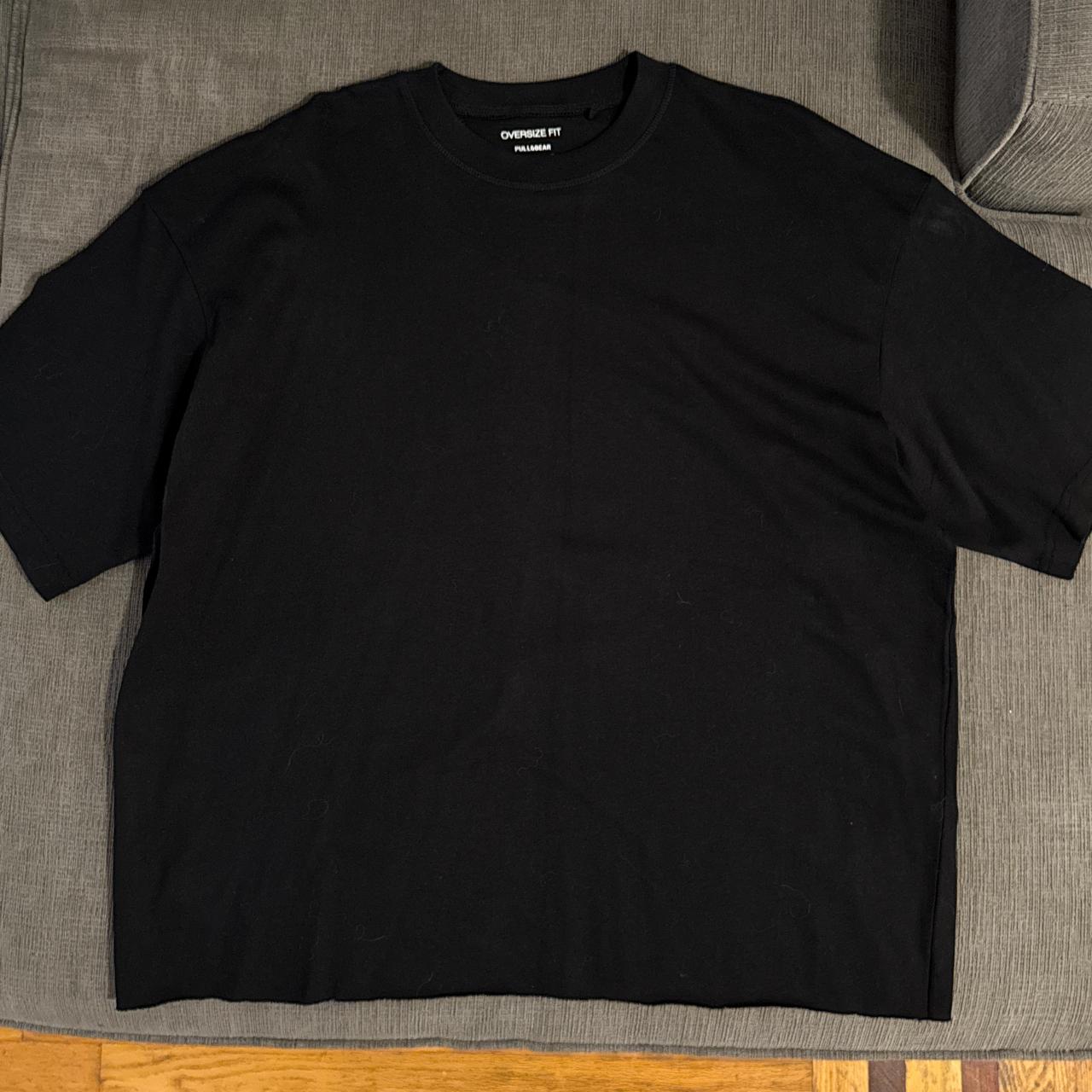 Black boxy fit cropped t-shirt, oversize fit, size... | Depop