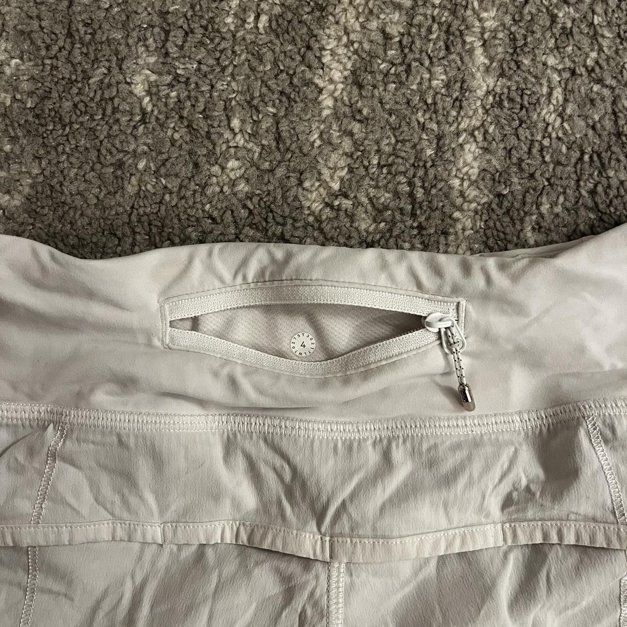 lululemon white speed up low-rise lined short 2.5” - Depop