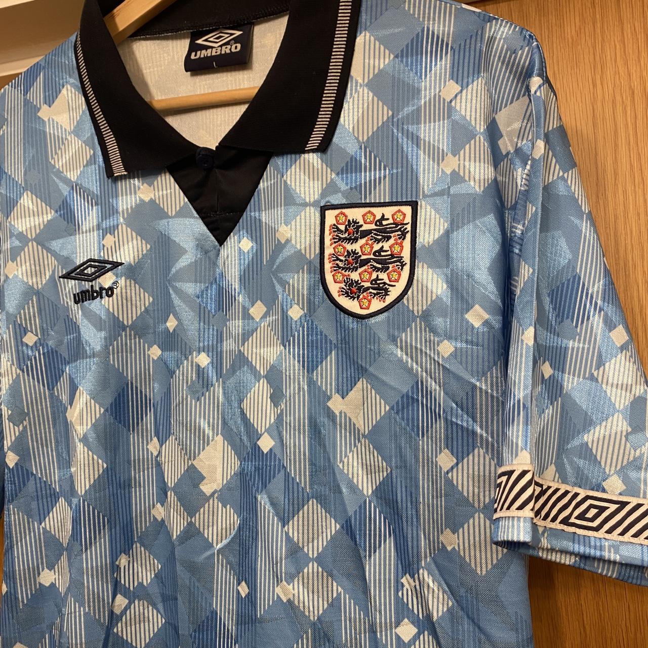 England Umbro Italia 1990 Shirt World Cup... - Depop