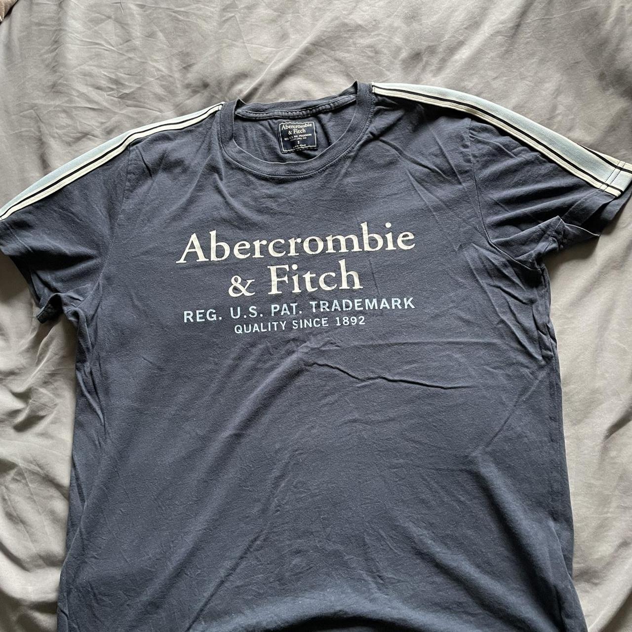 Blue Abercrombie t shirt - worn a few times but... - Depop