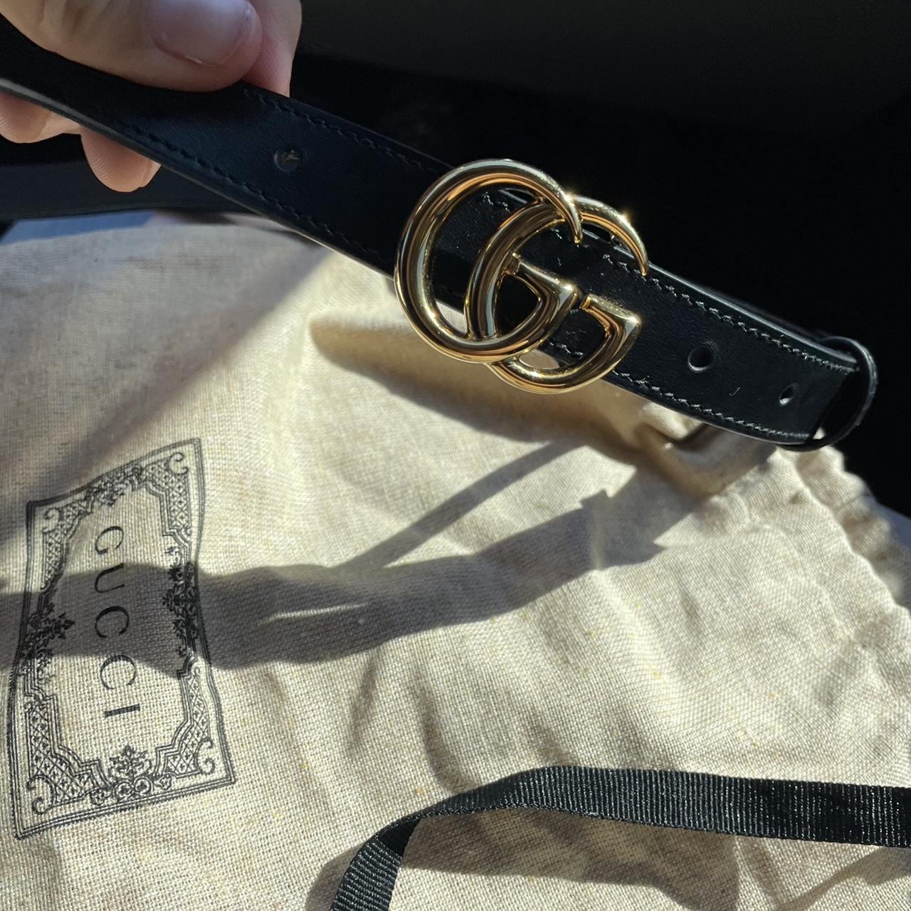 small black double G Gucci belt Woman’s - Depop
