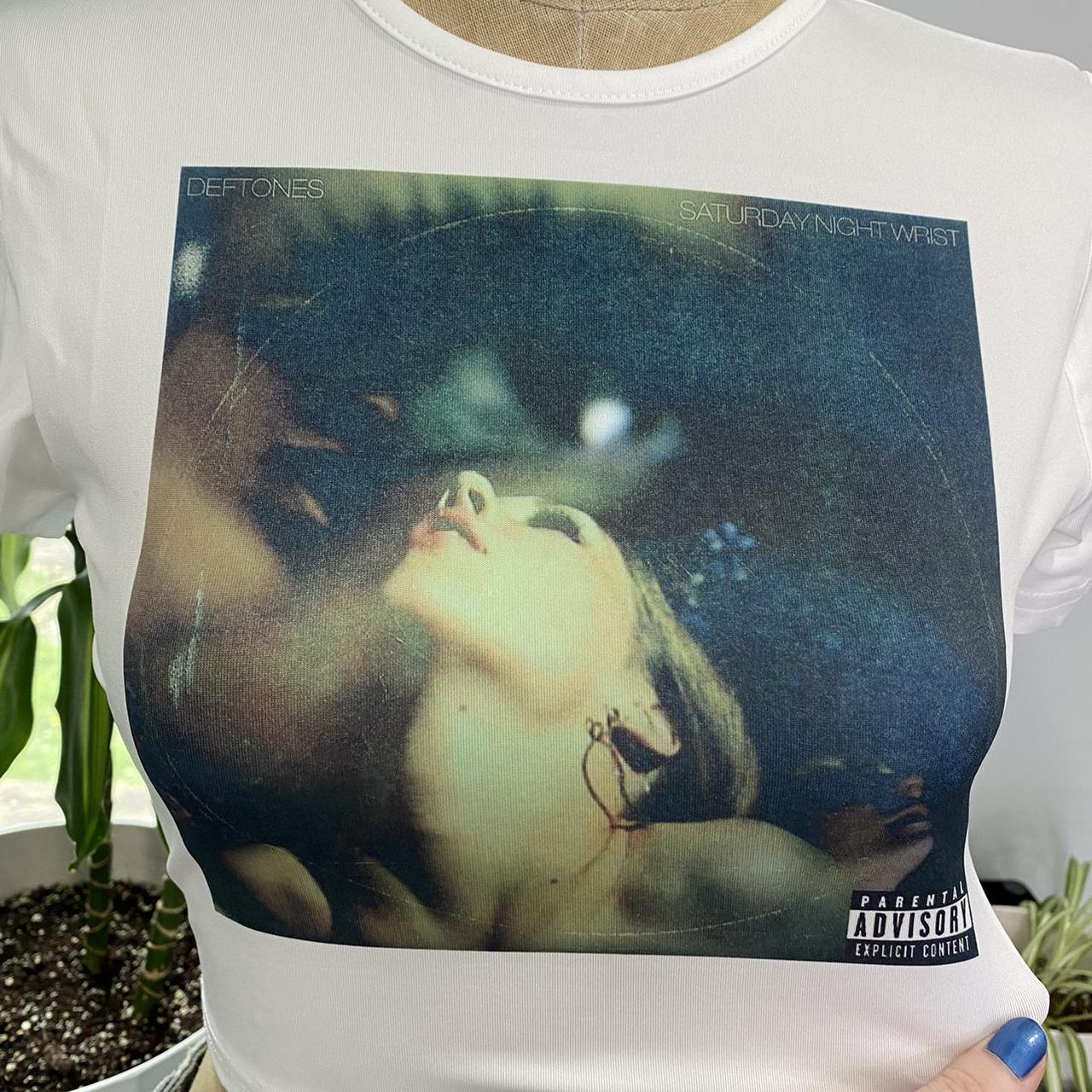 deftones Saturday night wrist album cover crop top... - Depop