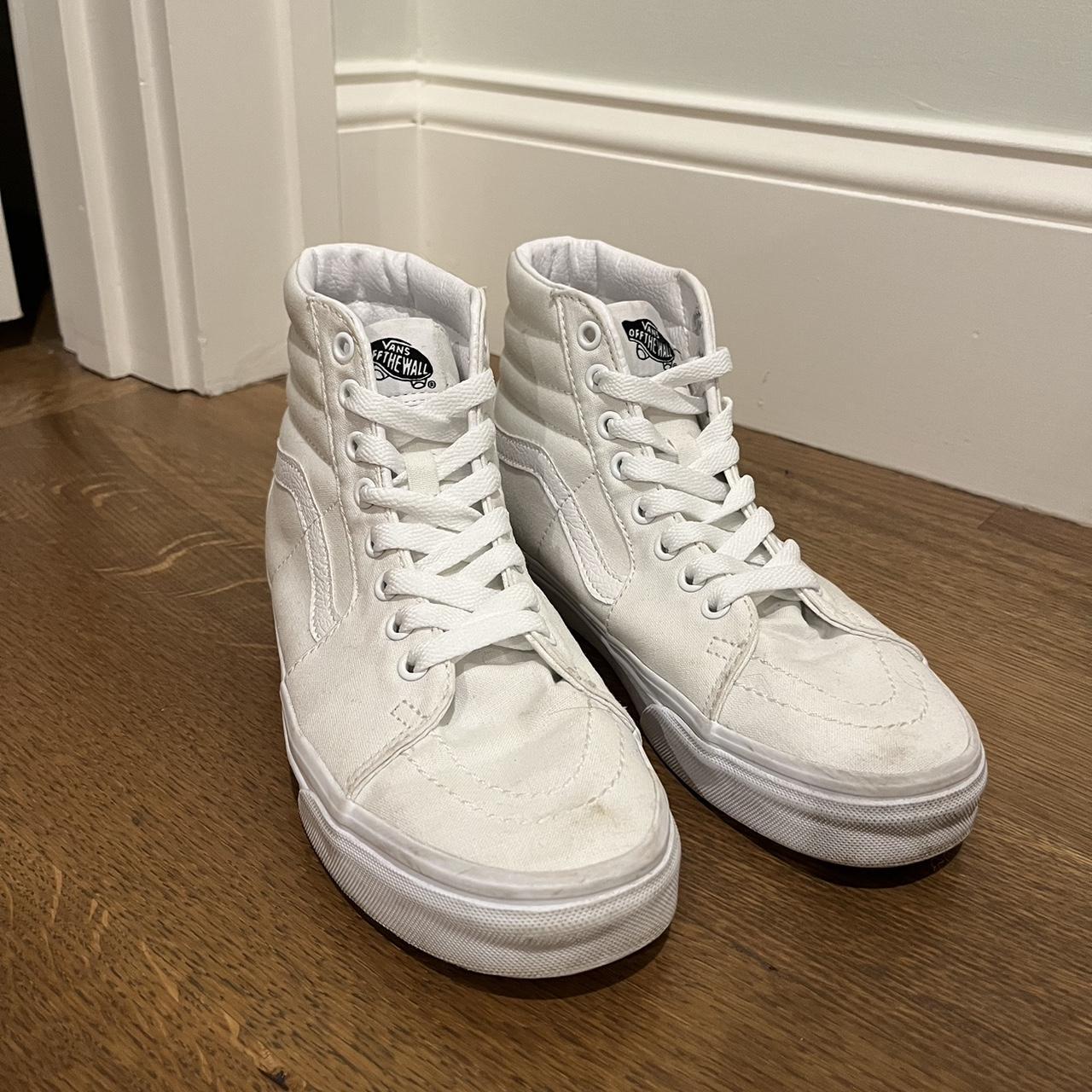 White High top Vans - Women’s 8 - Depop