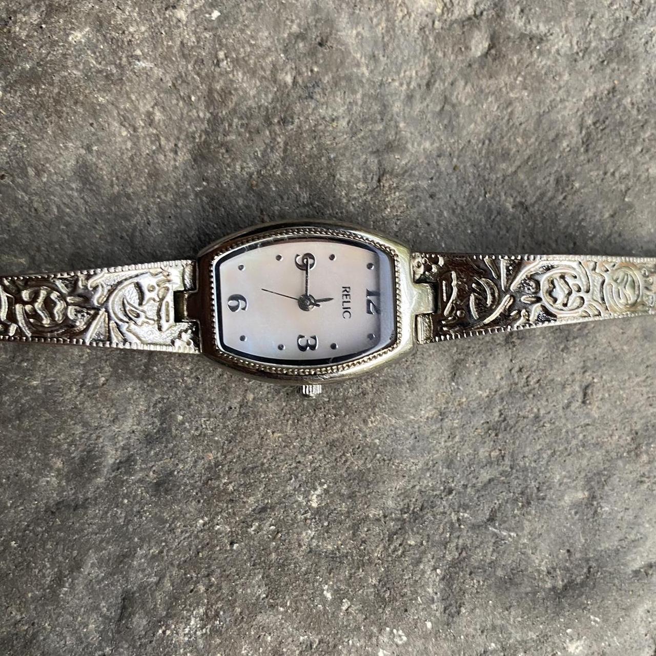 Vintage Relic Silver Watch Fair condition,... - Depop