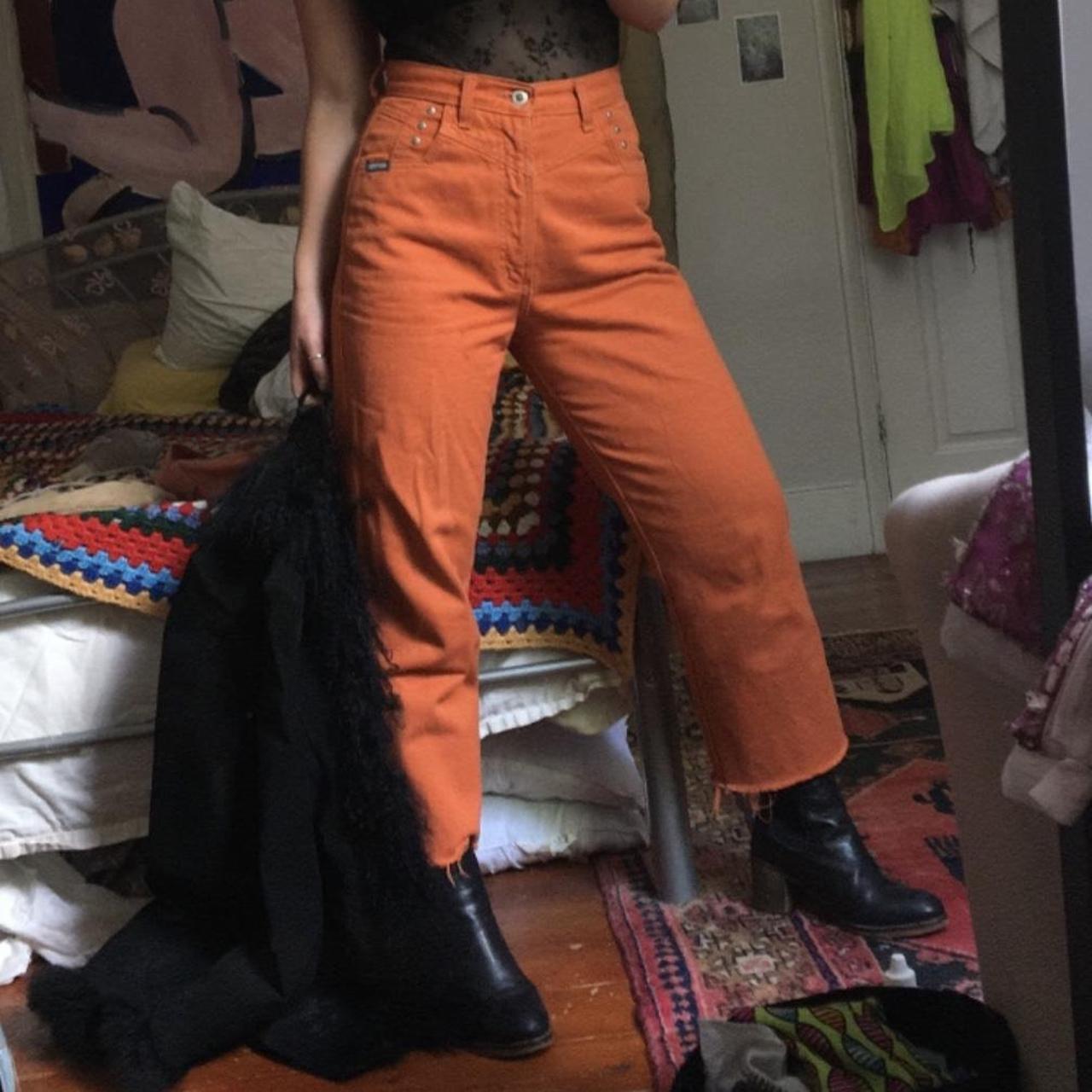 Women's Orange Jeans | Depop
