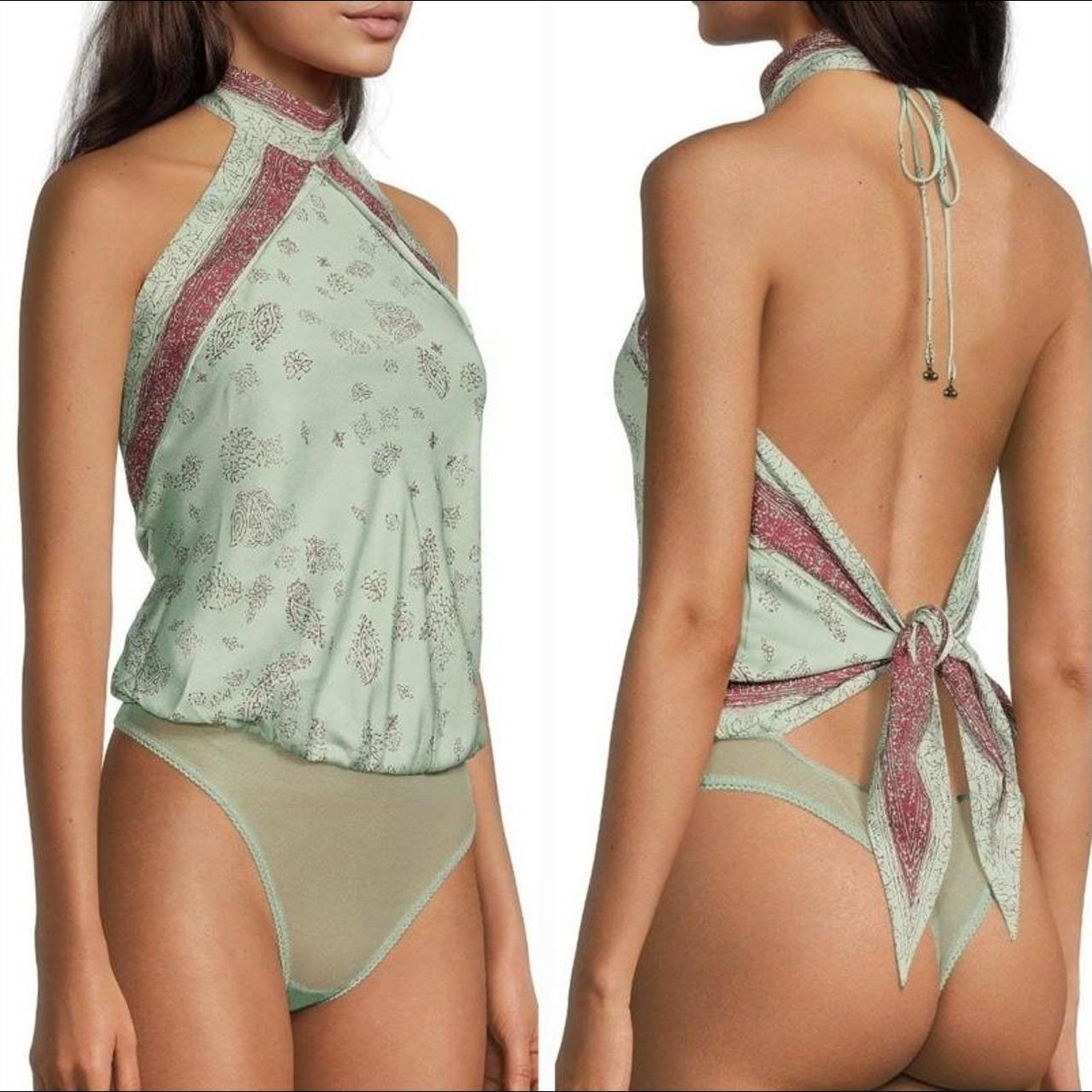 Free people one thing bandana bodysuit size XS- NWT,... - Depop