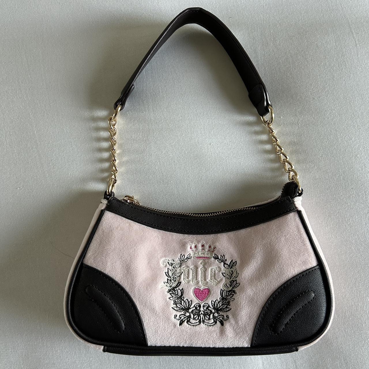 Juicy Couture pink and black shoulder... - Depop