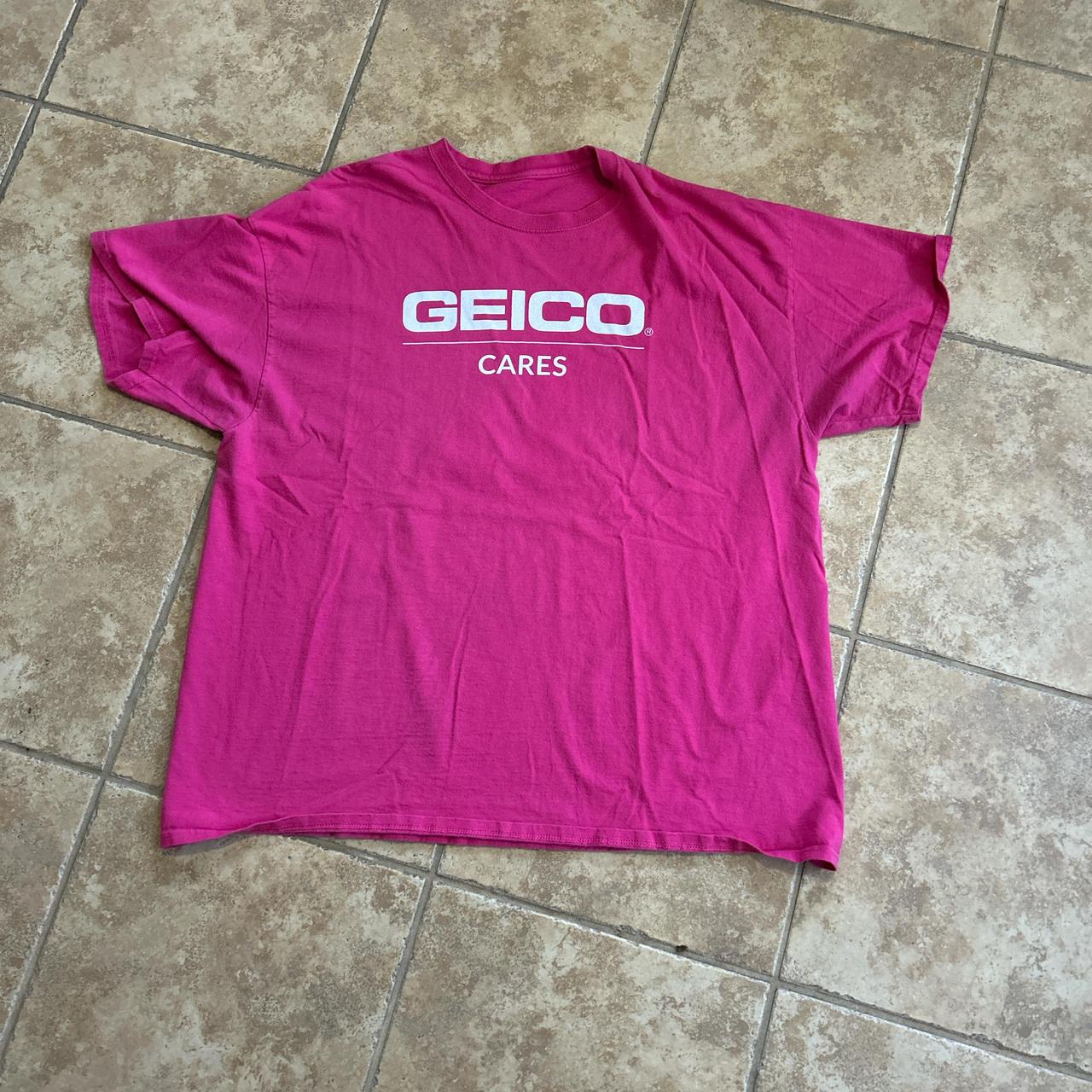Pink Geico cares for cancer #support - Depop