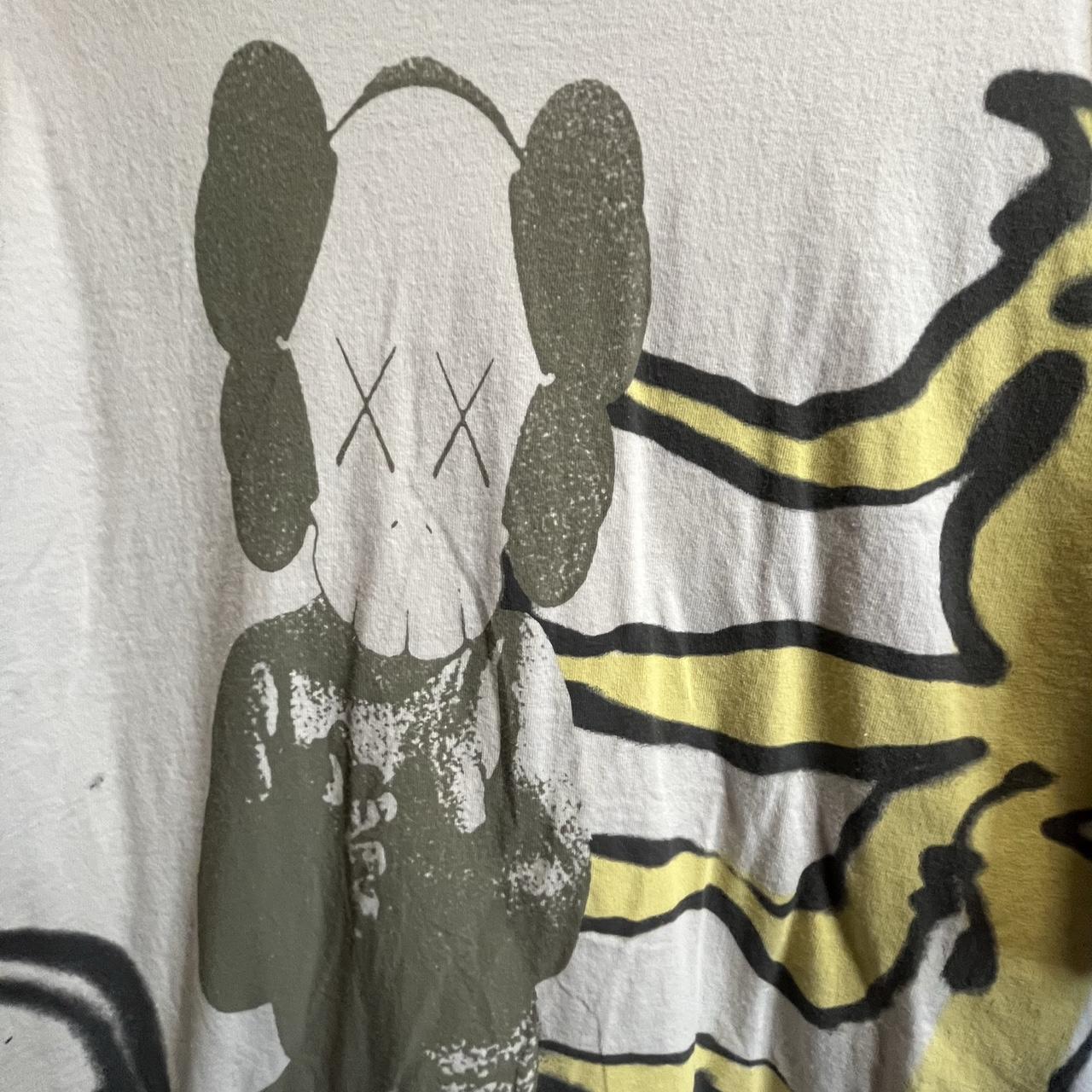 Travis Scott Men's White and Yellow T-shirt | Depop