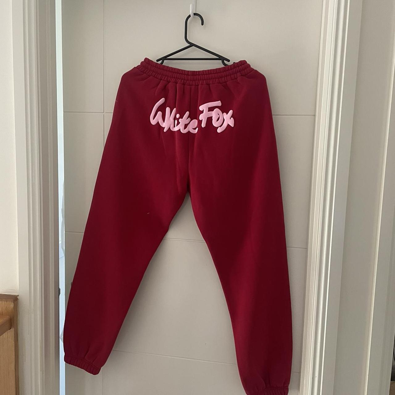 Red whitefox jumper and sweatpants set Brand new... - Depop