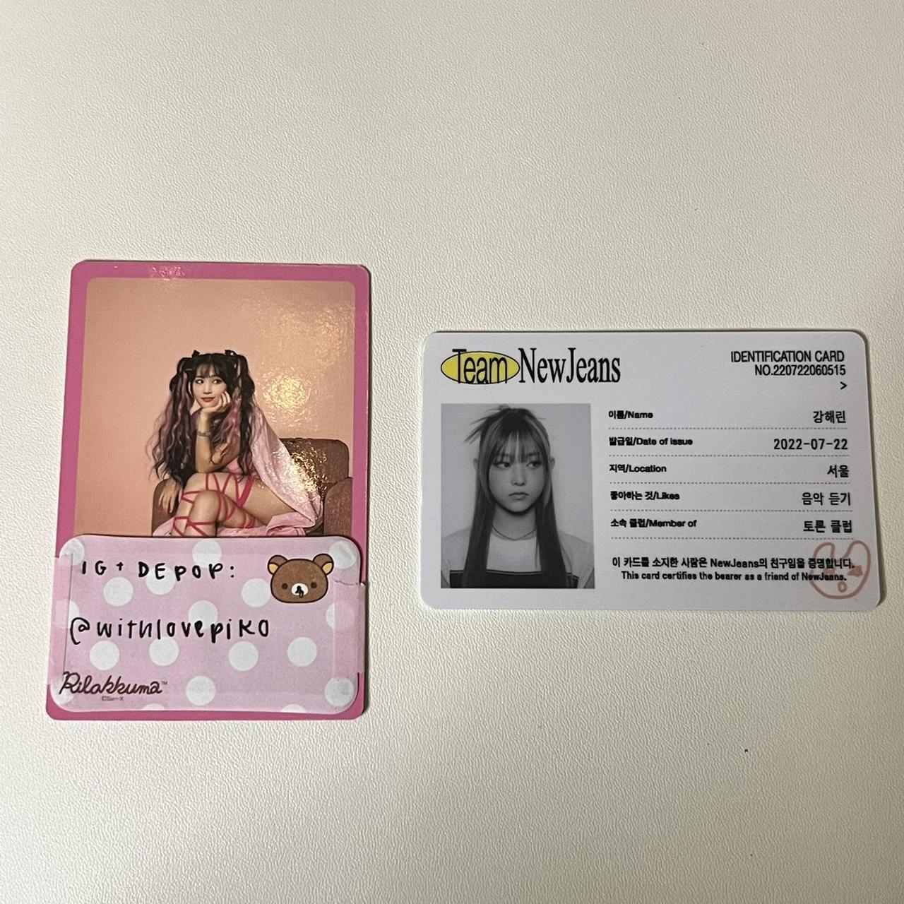 𖥻 ୨୧ wts haerin bluebook id card please use depop... - Depop