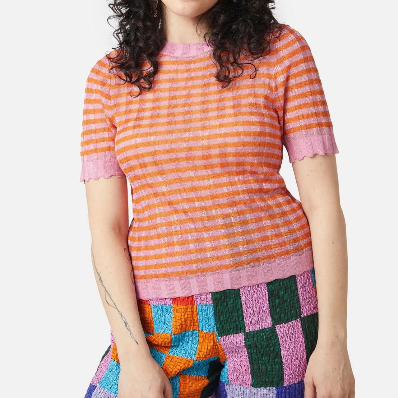 All Aligned Knit Top Gorman. Pink and Orange. BNWT.... - Depop