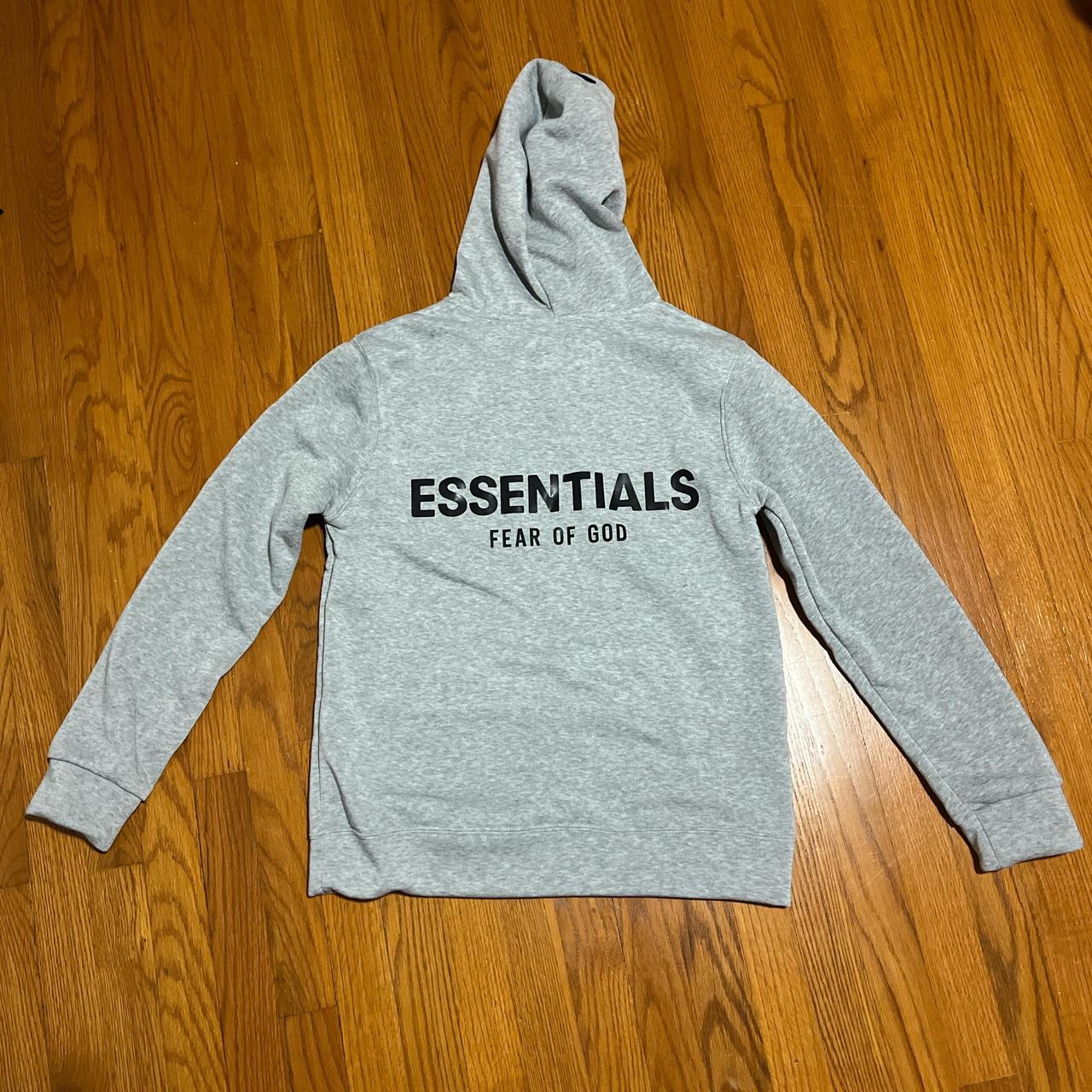 Grey Essentials hoodie (probably fake) #hoodie... - Depop