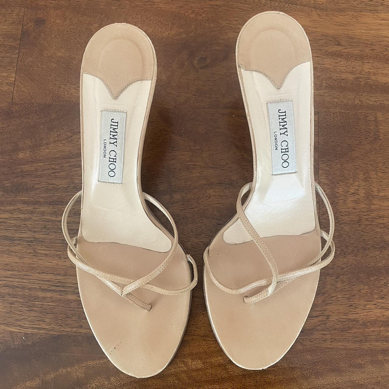 Jimmy Choo Women's Tan Sandals | Depop