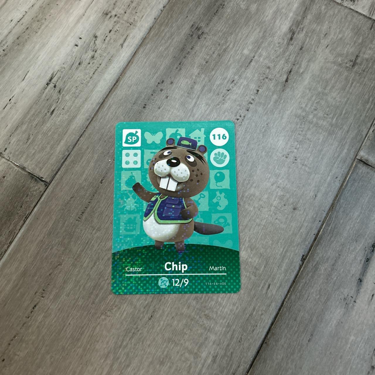 Chip animal crossing amiibo card #animalcrossing... - Depop