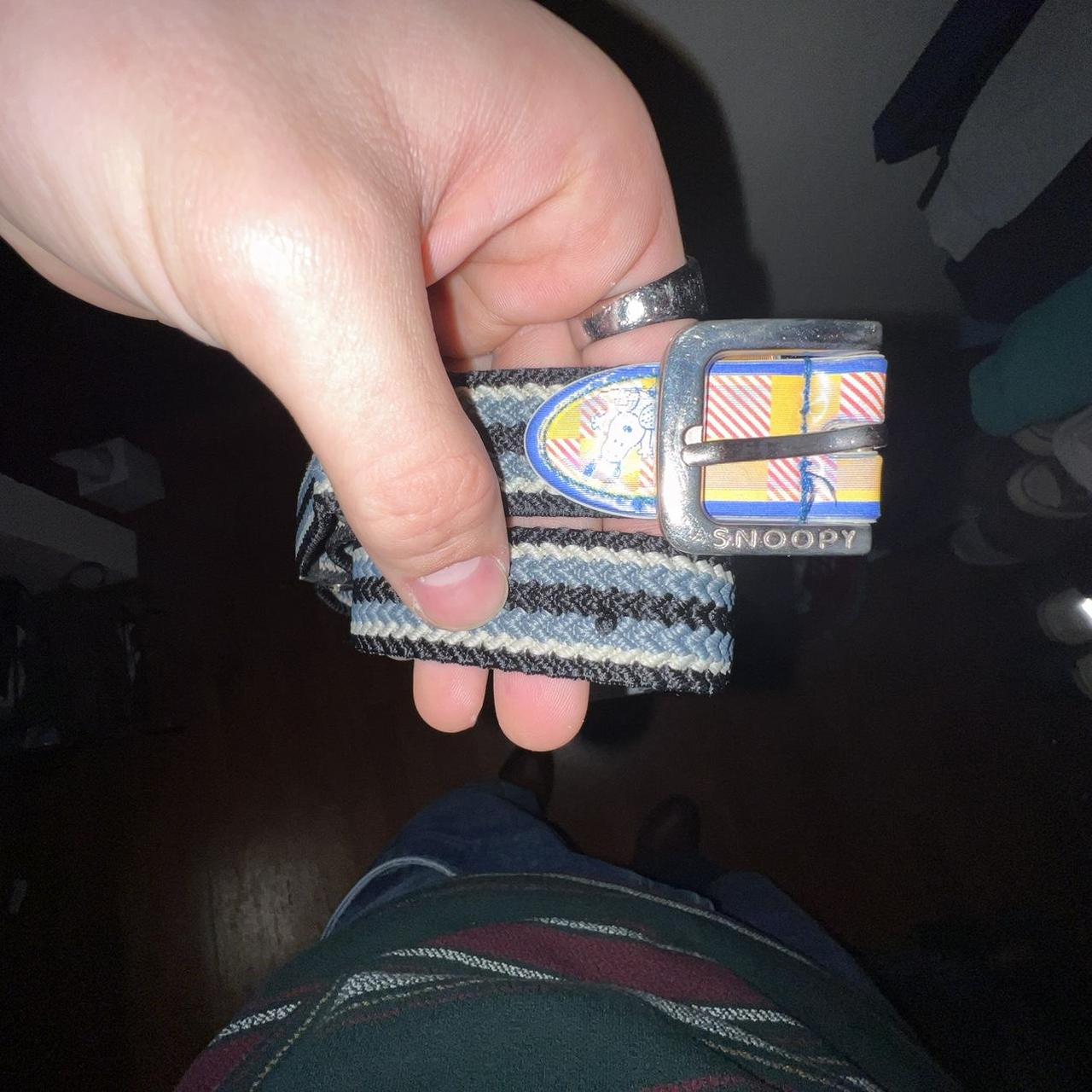 Unique Snoopy Elastic Reflective Belt Sizes from 26-36 - Depop
