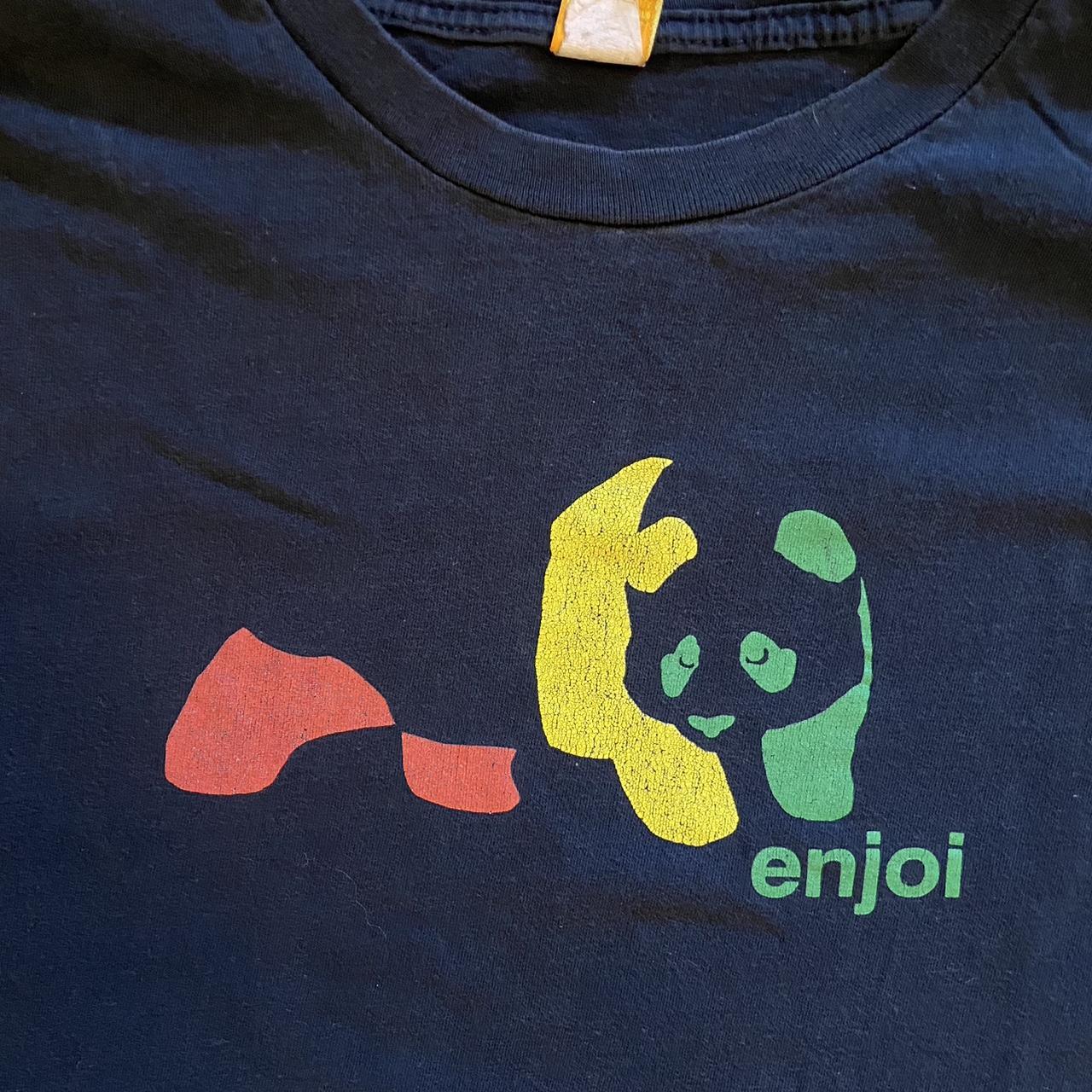 Vintage enjoi skate classic panda tee Rasta colors... - Depop