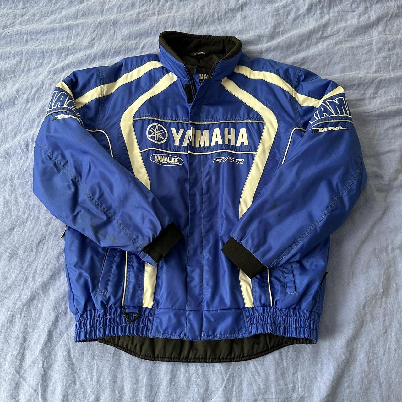 vintage blue Yamaha racer jacket. sooooo sick.... | Depop