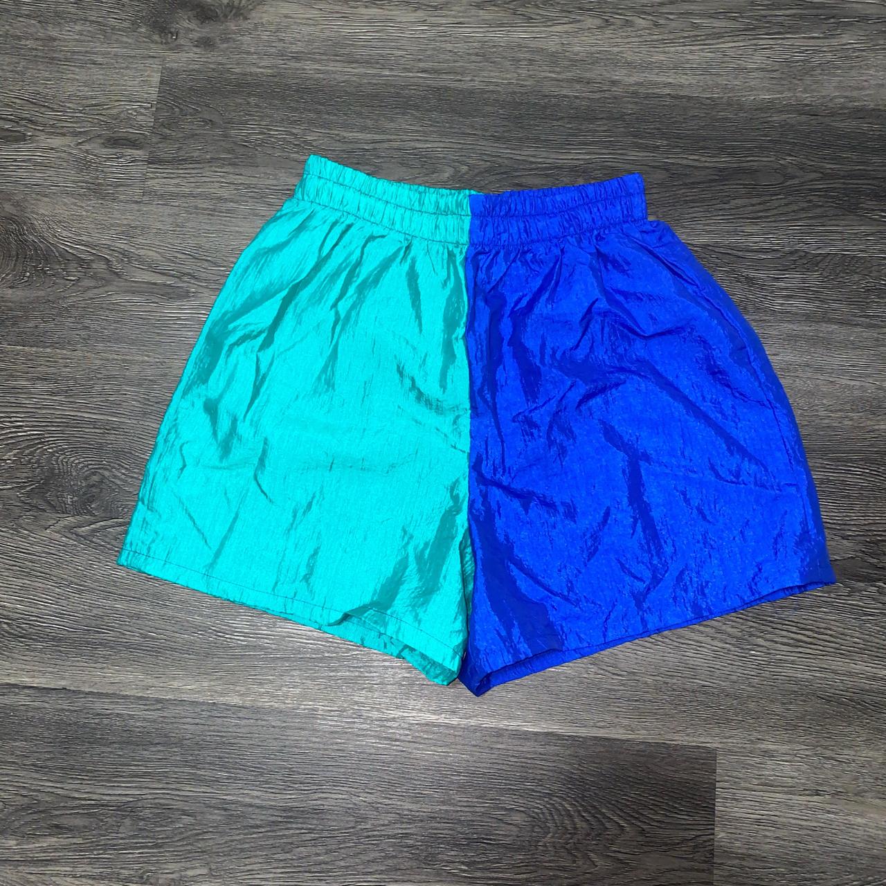 Vintage 80s Nylon Jerry Leigh Shorts Size Large Made... - Depop