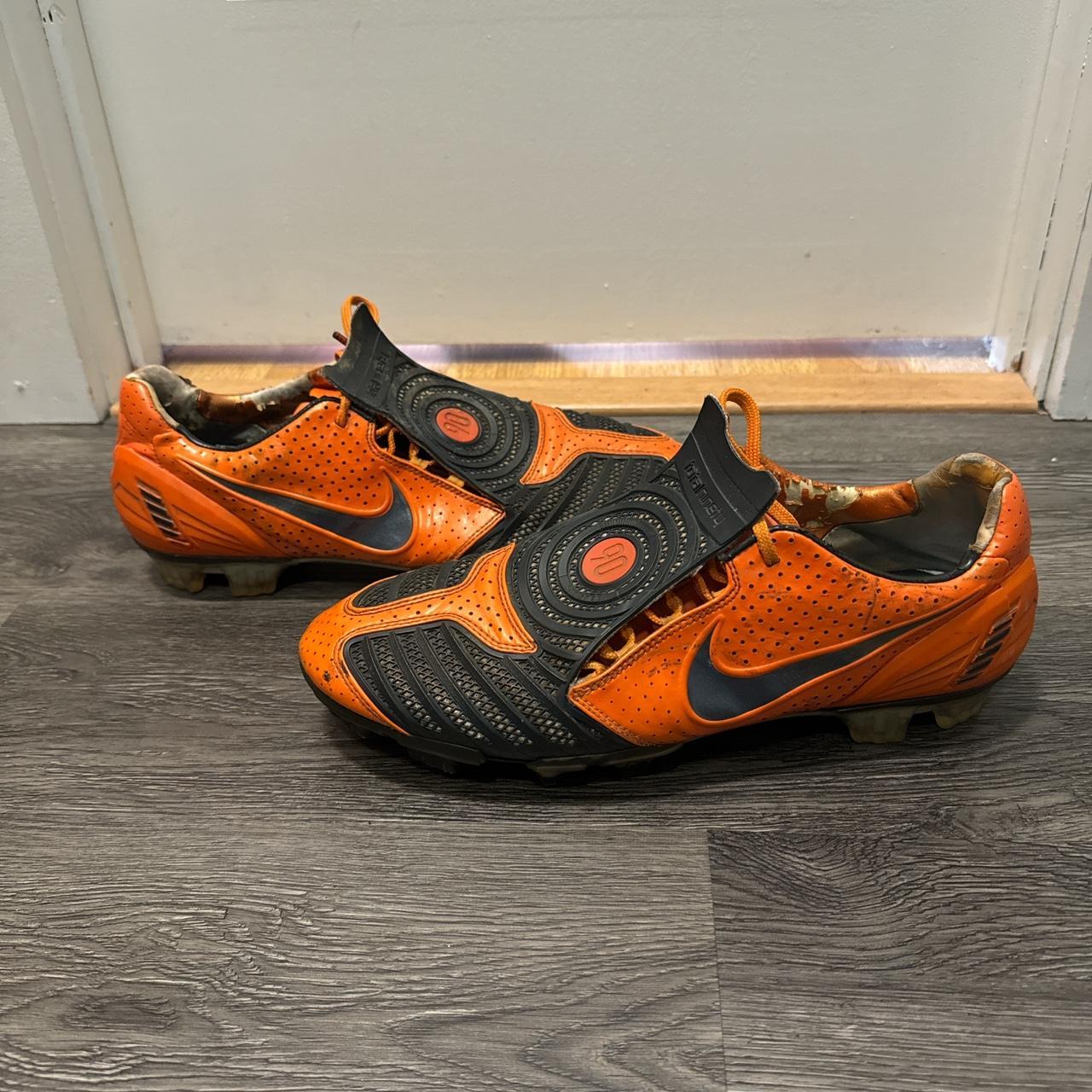 Nike T90 Laser Football Soccer Boots Cleats Orange... - Depop