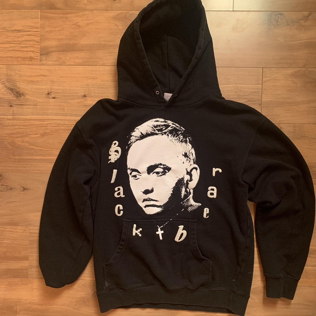 Black and white opium style hoodie - Depop