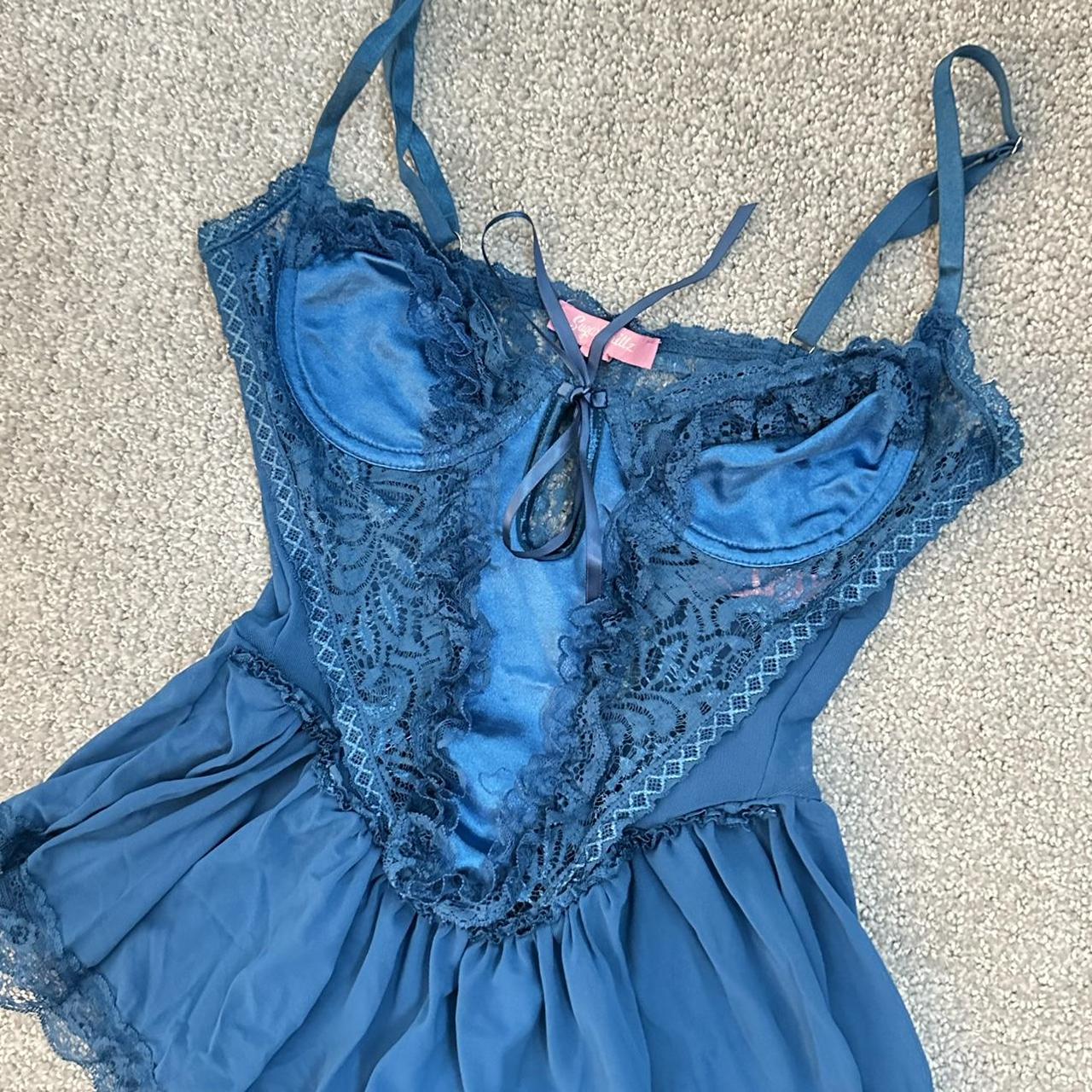 super cute babydoll blue lace lingerie ⋆ ̊ ⋆୨♡୧⋆ ̊... - Depop