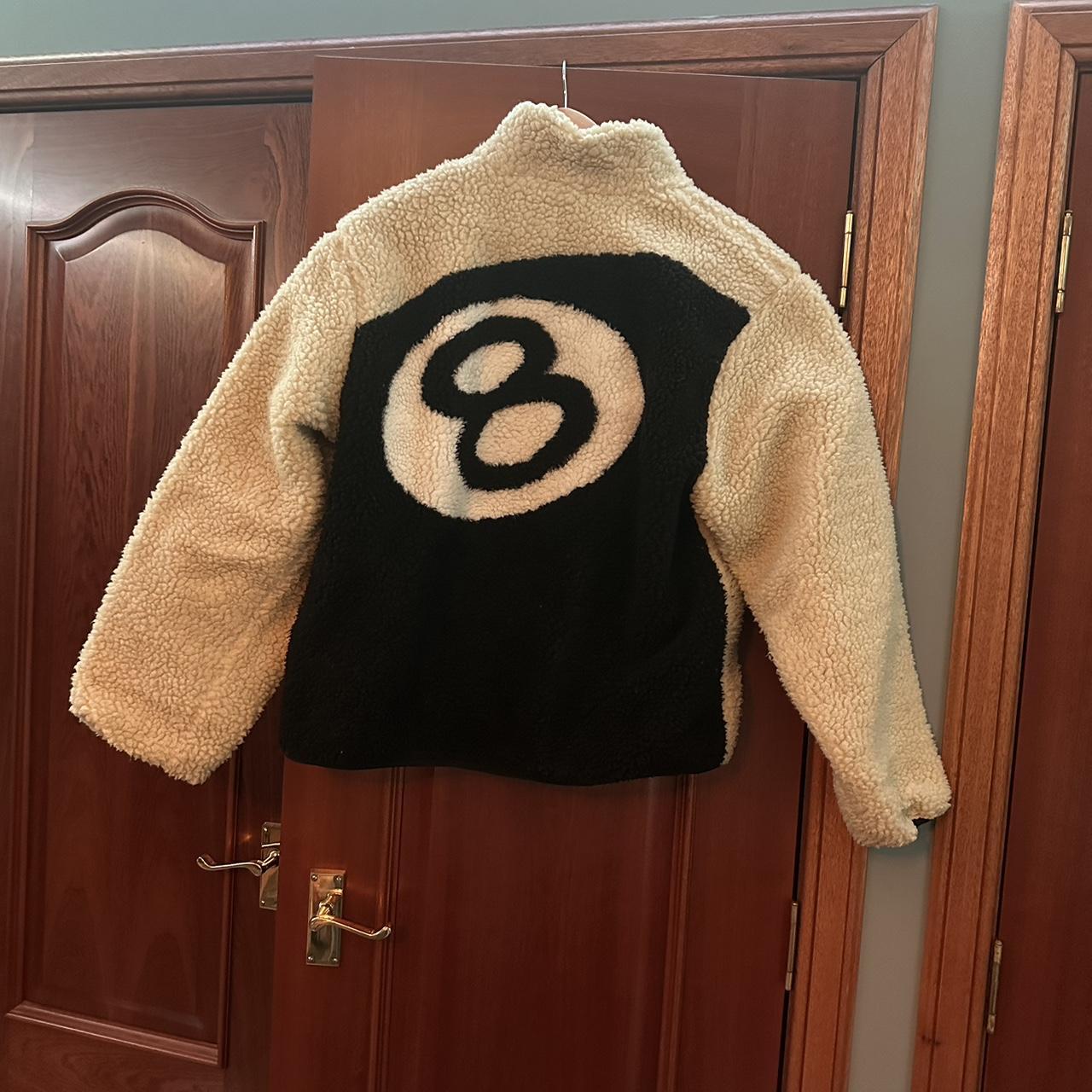 Stussy 8 ball Sherpa Reversible Jacket Vintage... - Depop
