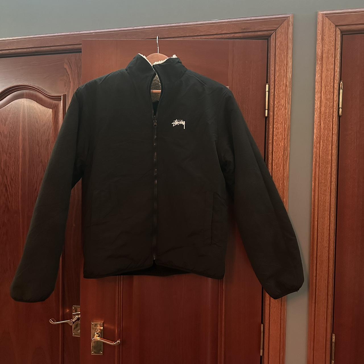 Stussy 8 ball Sherpa Reversible Jacket Vintage... - Depop