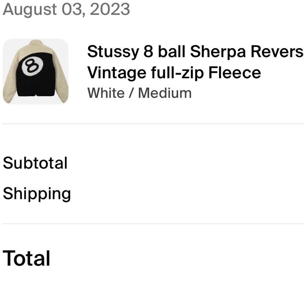 Stussy 8 ball Sherpa Reversible Jacket Vintage... - Depop
