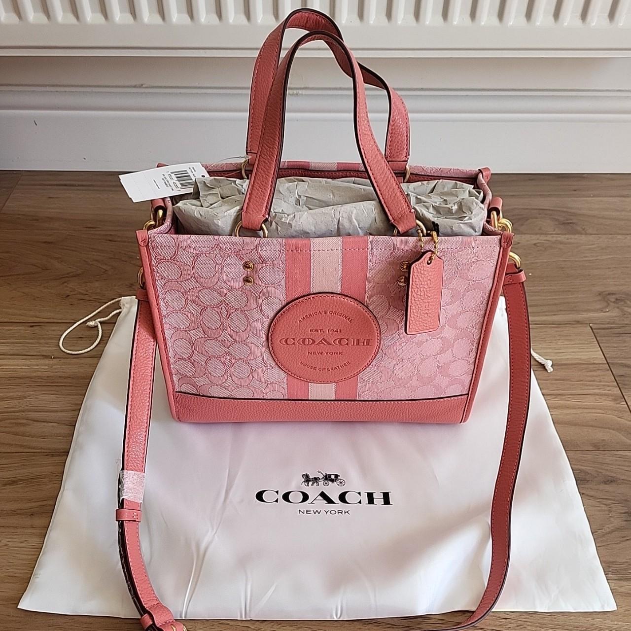 Brand new Coach Dempsey bag in pink Jacquard fabric... - Depop